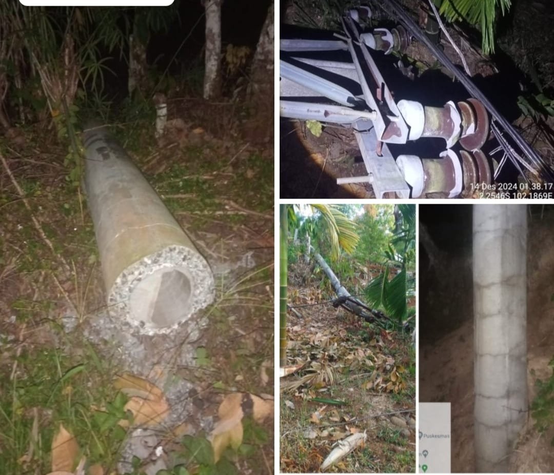 Ini Penjelasan Petugas PLN Siau Masalah Tiang dan Jaringan PLN Roboh Di ...